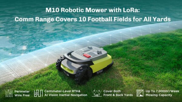 M10 Robotic Mower: Covers 10 Football Fields for All Yards ...