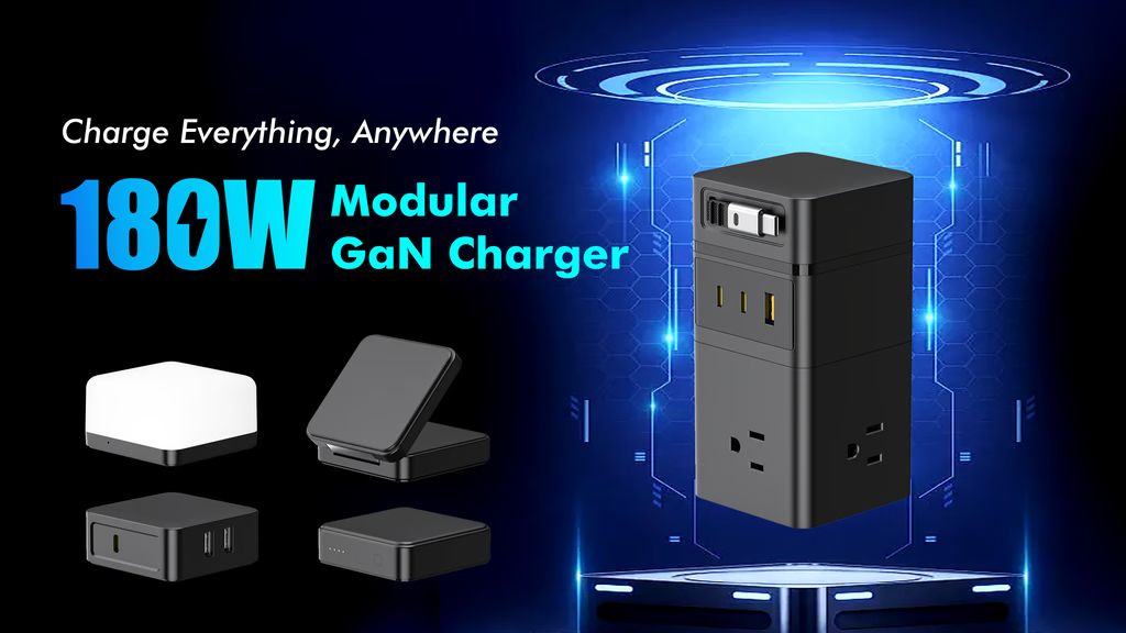 ⚡ Charge Everything, Anywhere – 180W Modular GaN Charger – backerviews.com