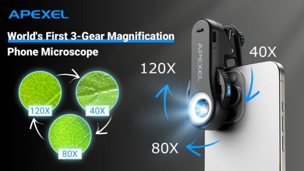 MS3L: World’s First 3-Gear Magnification Phone Microscope – backerviews.com